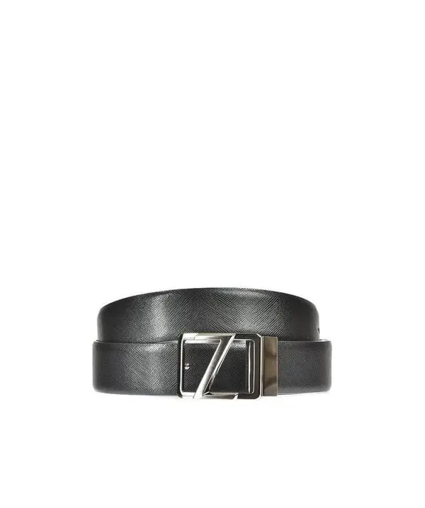 Zegna Logo Belt - Black