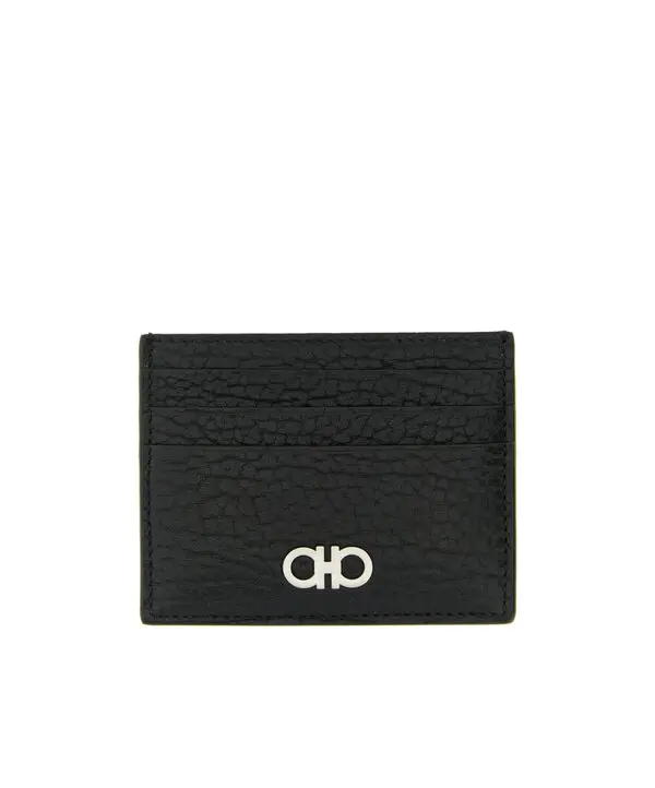 FERRAGAMO Gancini Card Holder - Black