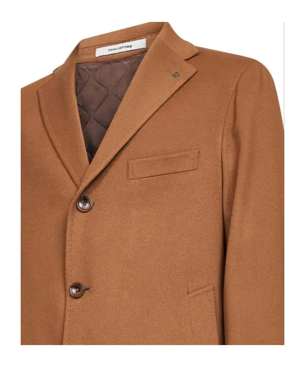 Tagliatore Single Breasted Coat - Brown