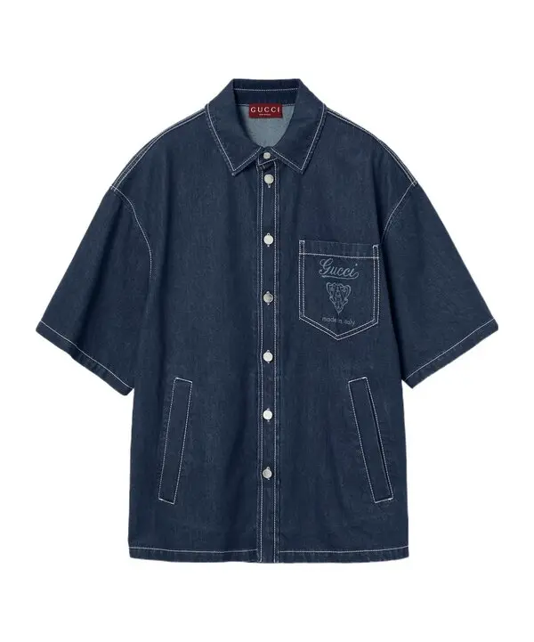 Gucci Lasered Denim Shirt