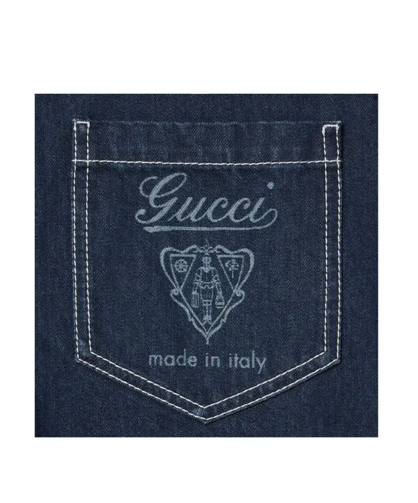 Gucci Lasered Denim Shirt
