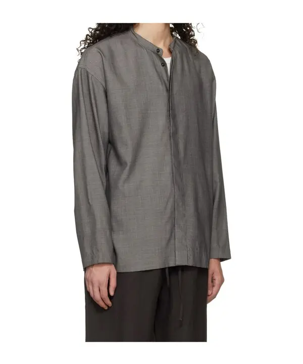 Studio Nicholson Karst Mandarin Collar Shirt - Grey