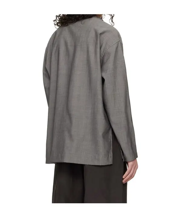 Studio Nicholson Karst Mandarin Collar Shirt - Grey