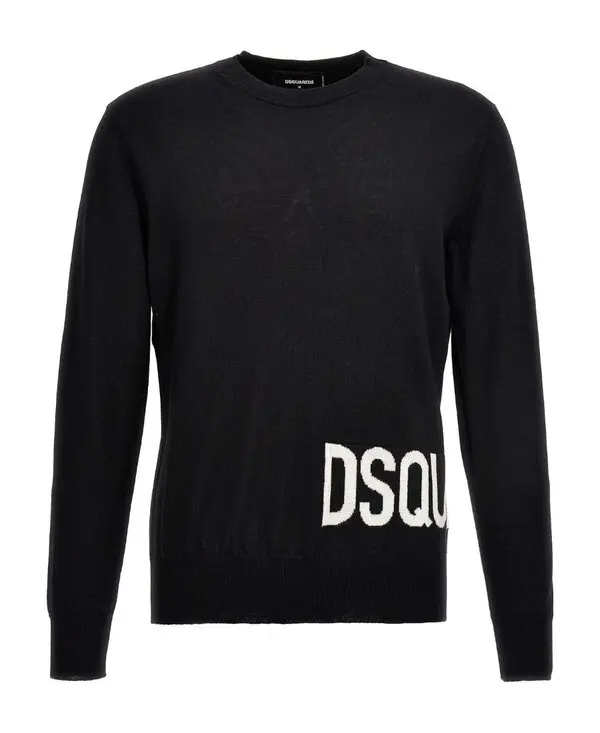 Dsquared2 Jacquard Logo Crewneck Sweater