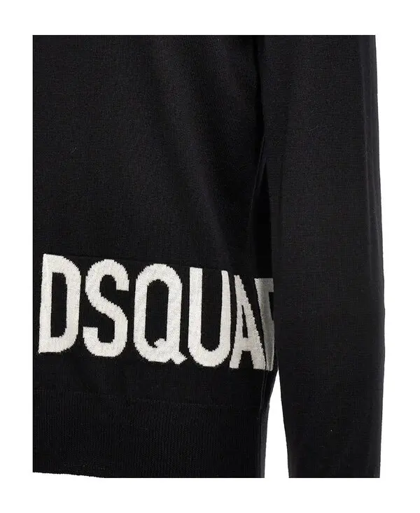 Dsquared2 Jacquard Logo Crewneck Sweater