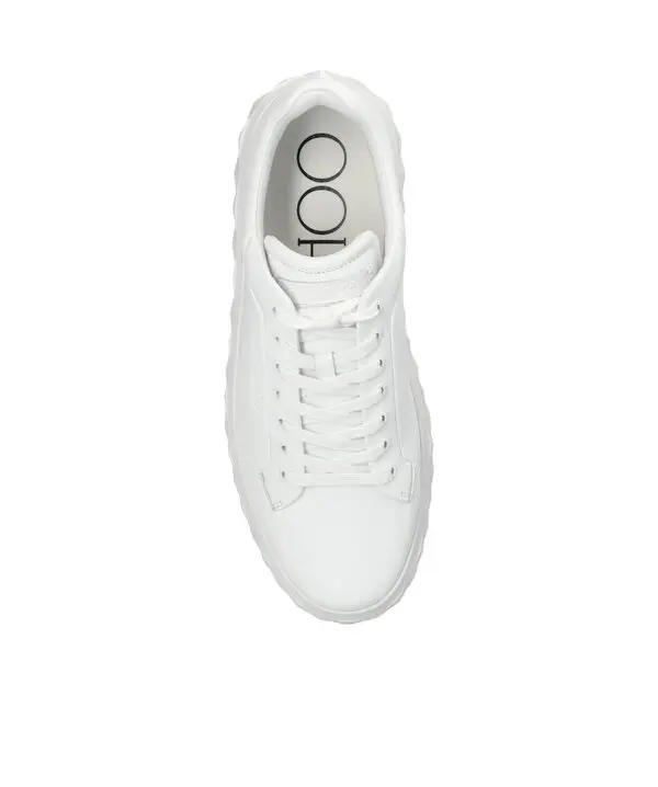 JIMMY CHOO Diamond Maxi Leather Sneakers - White