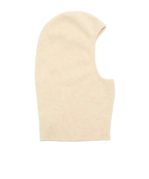 Acne Studios Ribbed-knit Balaclava - Oatmeal Melange