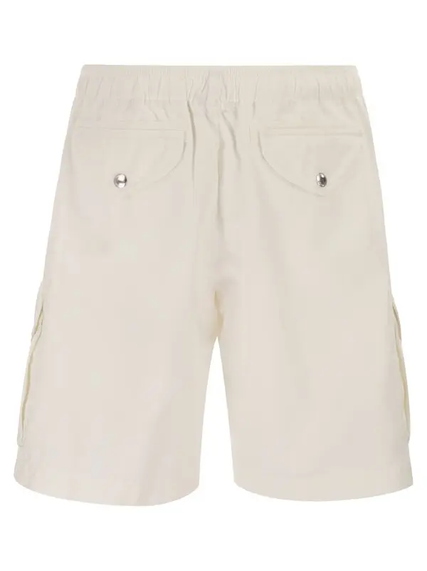 Brunello Cucinelli Drawstring Cargo Shorts - White