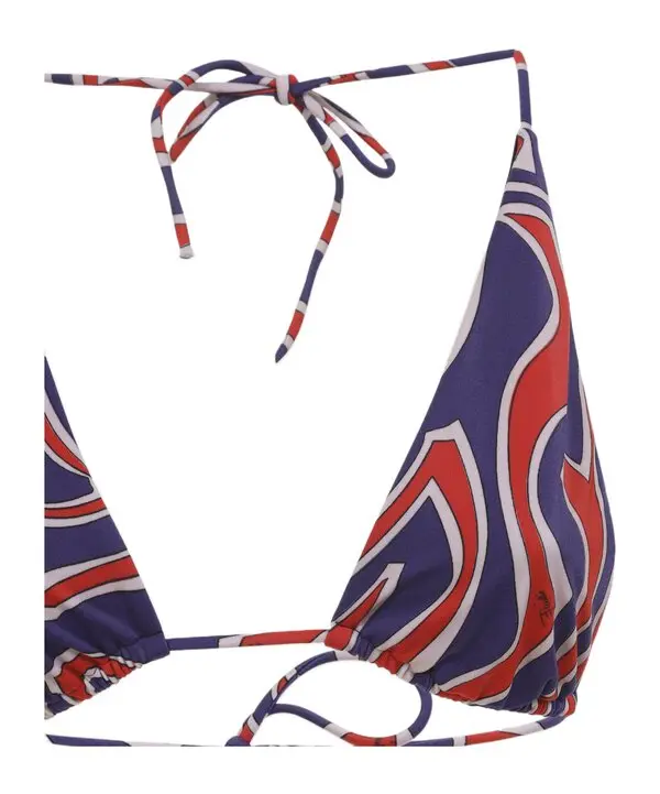 Emilio Pucci Labirinto" Triangle Bikini Top - White