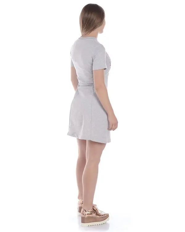 Kenzo Printed Round Neck Short Sleeve Dress - Gray