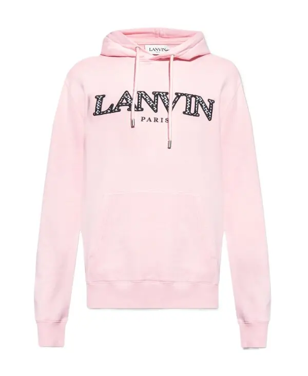 LANVIN Embroidered Logo Drawstring Hoodie