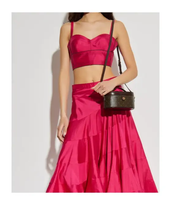 Tory Burch Silk Cropped Top With Cutouts - Red