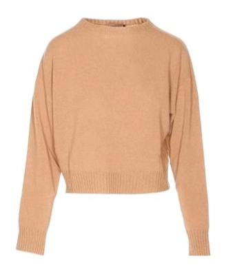 TWINSET Metallic-effect Trim Crewneck Jumper - Neutrals