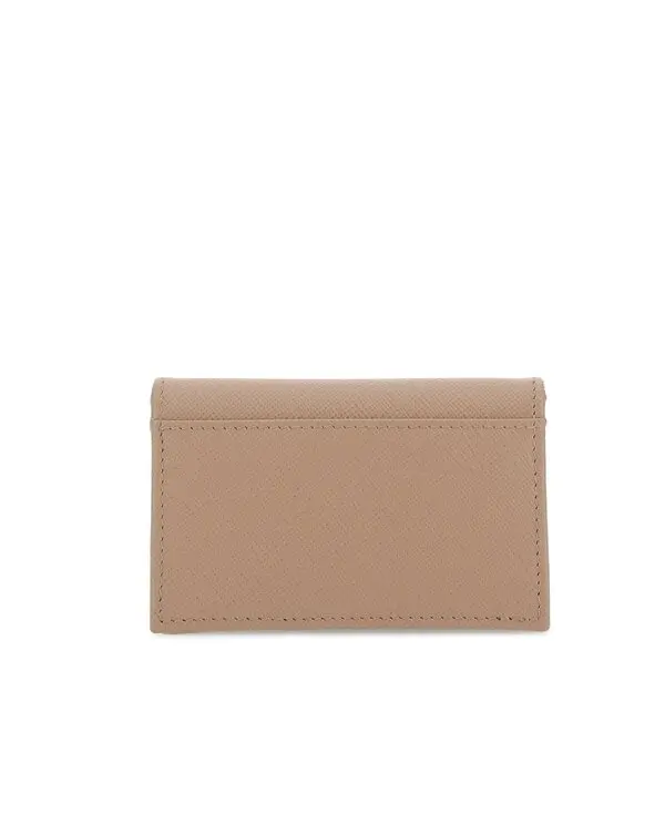 Prada Logo Plaque Fold Over Cardholder