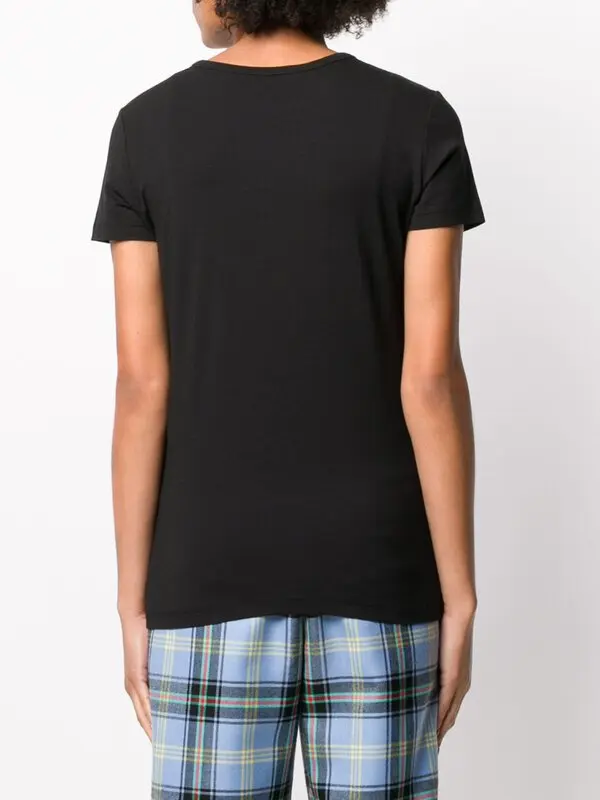 Moschino Rhinestone Logo T-shirt - Black