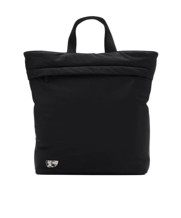 Burberry Shield Logo Plaque Tote Bag - Black