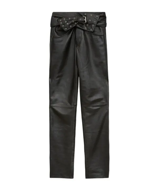 Isabel Marant Étoile Chazia" Belted Leather Trousers