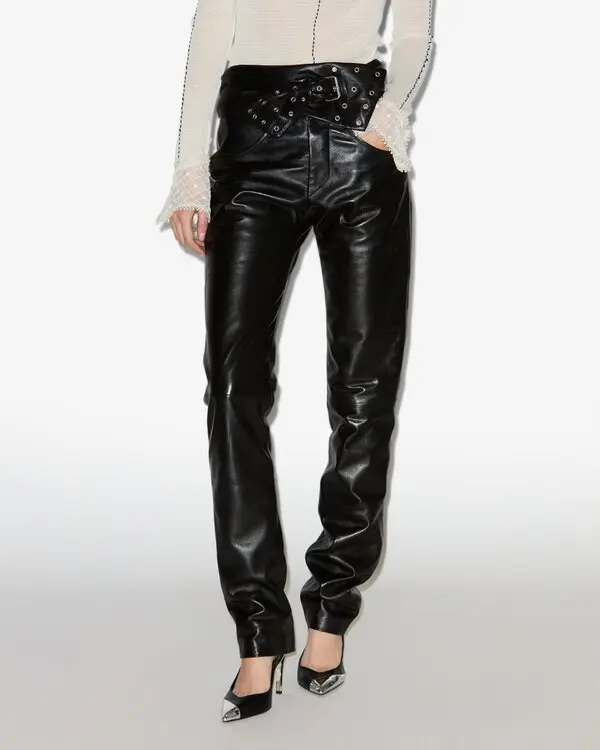 Isabel Marant Étoile Chazia" Belted Leather Trousers