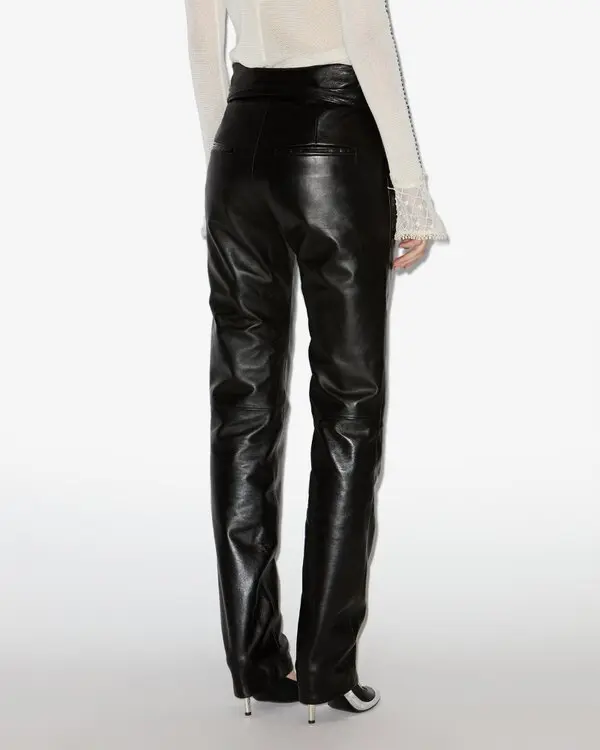 Isabel Marant Étoile Chazia" Belted Leather Trousers
