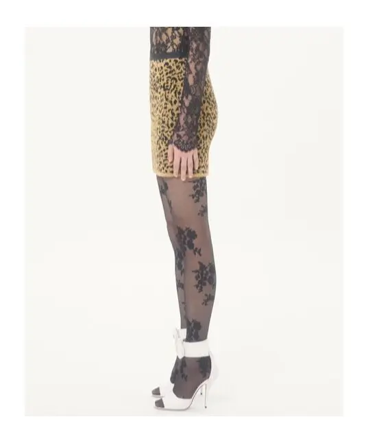 Valentino Garavani Leopard-print Lurex Jacquard Knit Miniskirt