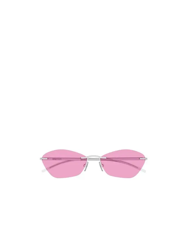 Alexander McQueen Irregular Frame Sunglasses - Silver