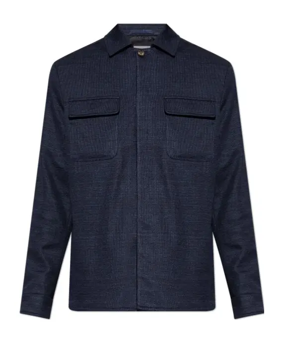 Eleventy Chest Pocket Long-sleeved Shirt