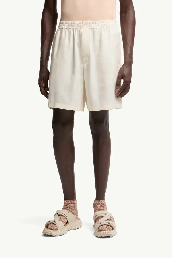 Moncler X Gilga Farm Donald Glover Linen Blend Shorts - White