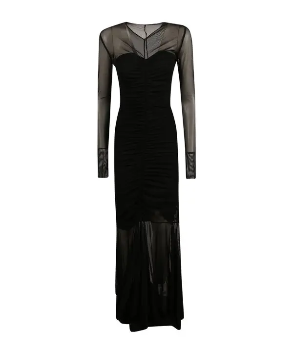 Norma Kamali Shirred Fishtail Gown