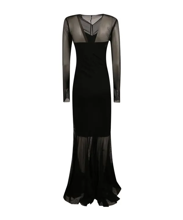 Norma Kamali Shirred Fishtail Gown