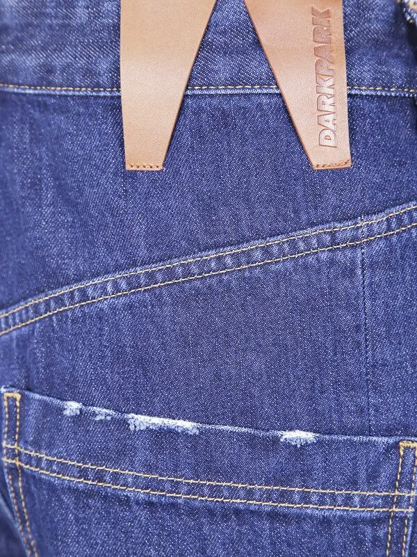 DARKPARK Ines Fold-over Wide-leg Jeans - Blue