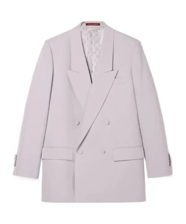 Gucci Double-breasted Peak Lapel Gabardine Jacket - Lavender