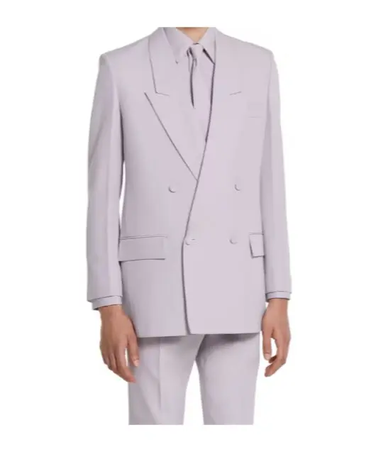 Gucci Double-breasted Peak Lapel Gabardine Jacket - Lavender