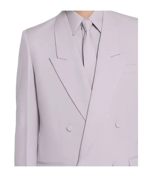 Gucci Double-breasted Peak Lapel Gabardine Jacket - Lavender