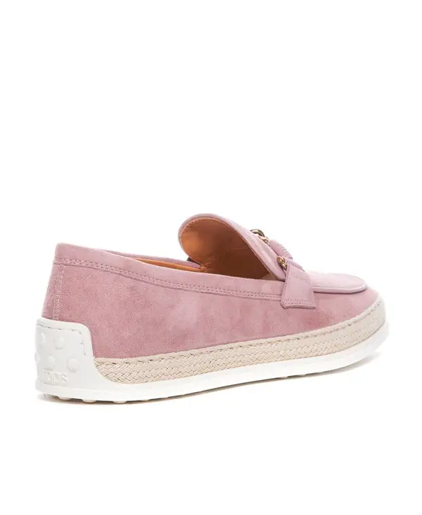 TOD'S Gomma Slip-on Loafers With Horsebit Detailing - Pink