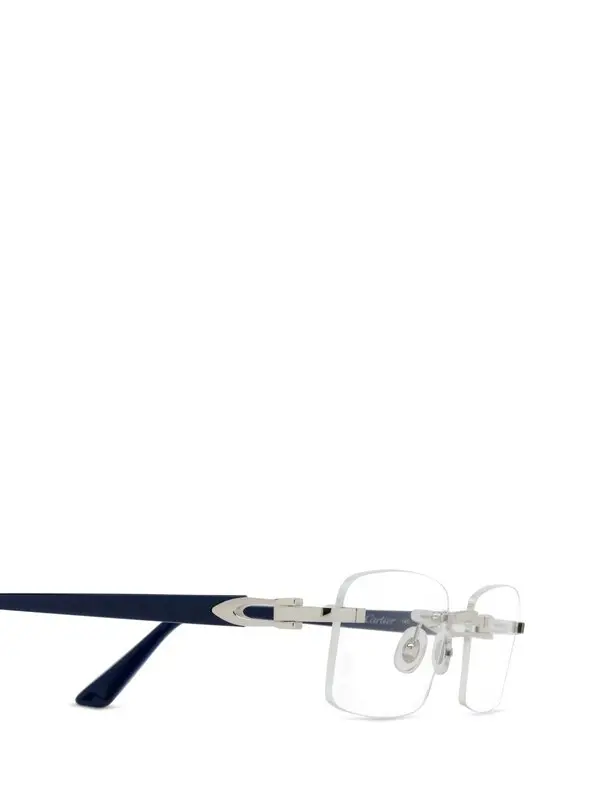 Cartier Rectangle Rimless Eyeglasses - White