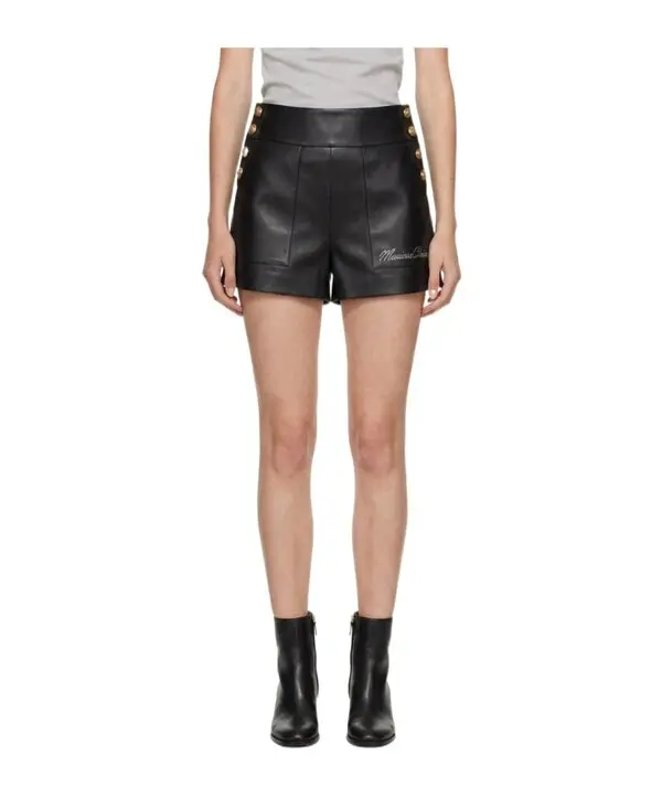 Marissa Chiara Embellished Button Shorts