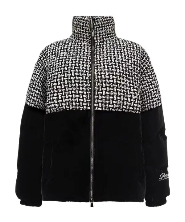 CHARLIE LUCIANO Logo Down Jacket With Stand Collar