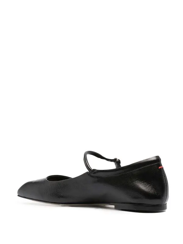 AeydĒ Mary Jane Square-toe Ballerina Flats - Black