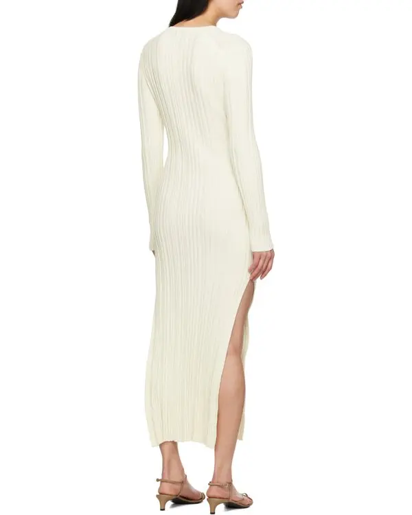 LOULOU STUDIO Eldara Ribbed Midi Dress - Ivory
