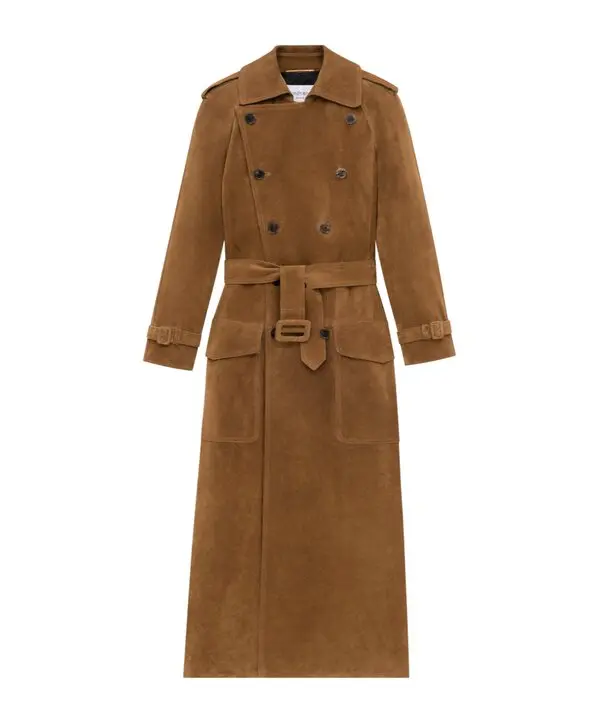 Saint Laurent Double-breasted Trench Coat - Brown
