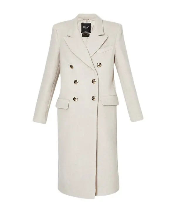 Liu Jo Double Breasted Coat With Notched Lapel