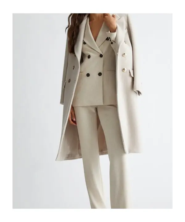 Liu Jo Double Breasted Coat With Notched Lapel