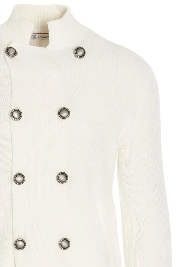 Brunello Cucinelli Double-breasted Ribbed Cardigan