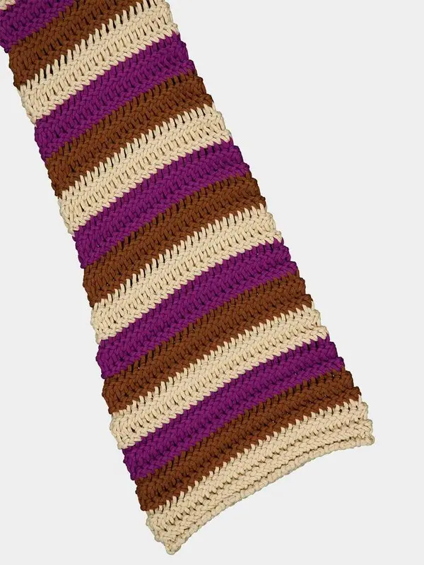 La DoubleJ Cropped Crochet Sweater With Trumpet Sleeves