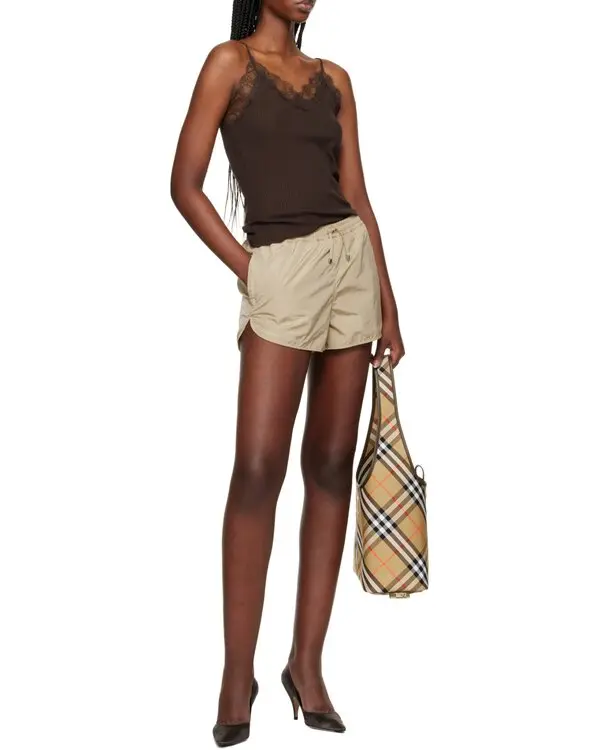 Burberry Check Printed Hobo Bag