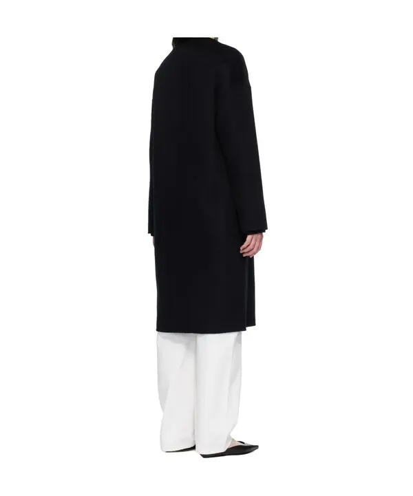 Loulou De Saison Kerry Drap Oval Coat - Black