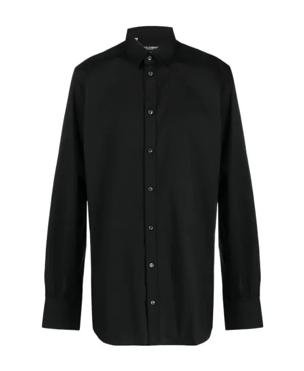Dolce & Gabbana Dolce Gabbana Long-sleeved Buttoned Shirt - Black