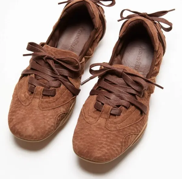 Acne Studios Lace-up Flat Shoes - Brown