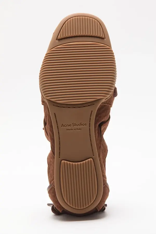 Acne Studios Lace-up Flat Shoes - Brown