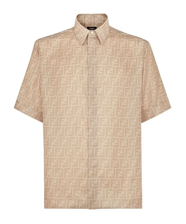 Fendi Logo Detailed Short Sleeved Shirt